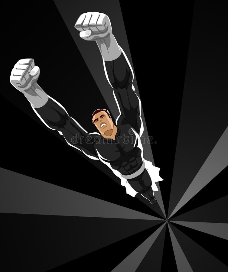 Superhero flying stock vector. Illustration of america - 55494051