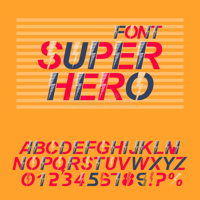 Superhero font stock vector. Illustration of sign, design - 150213733