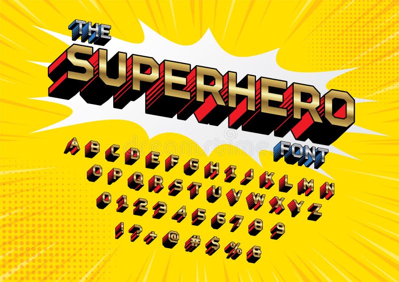 Superhero font stock vector. Illustration of uppercase - 144095477