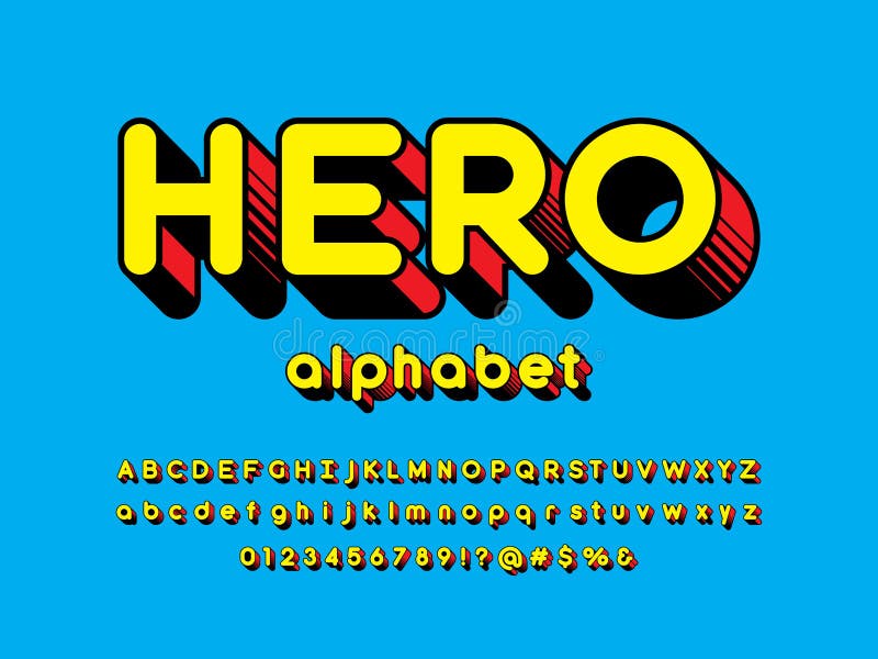 Superhero font stock vector. Illustration of typography - 146290134