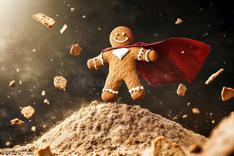 Superhero Gingerbread Stock Illustrations – 13 Superhero Gingerbread ...