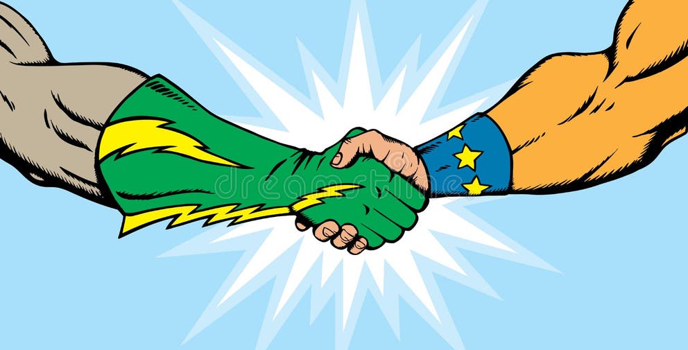 Superhero handshake stock vector. Illustration of handshake - 8061492