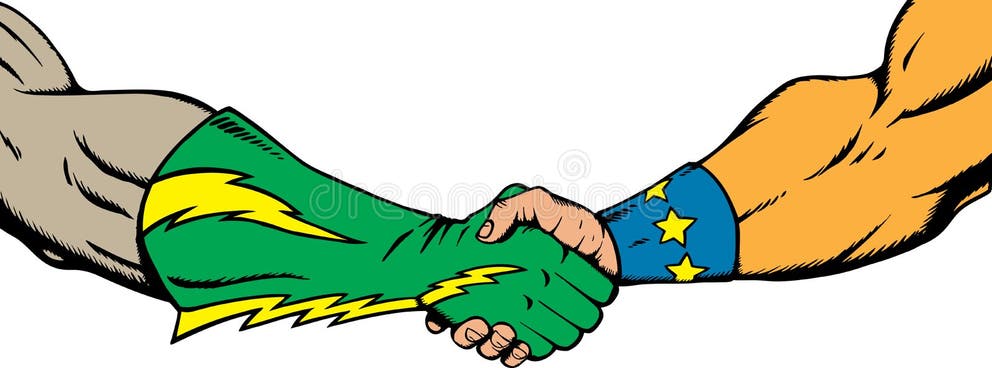 Superhero handshake stock vector. Illustration of partnership - 8061610