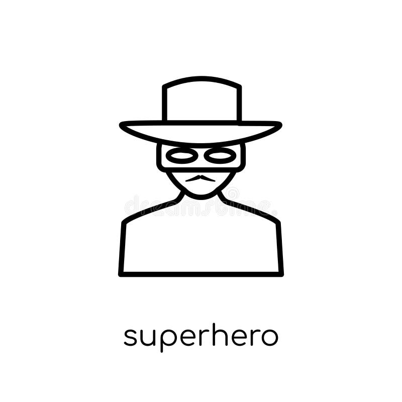 Superhero Linear Icon. Modern Outline Superhero Logo Concept on Stock ...