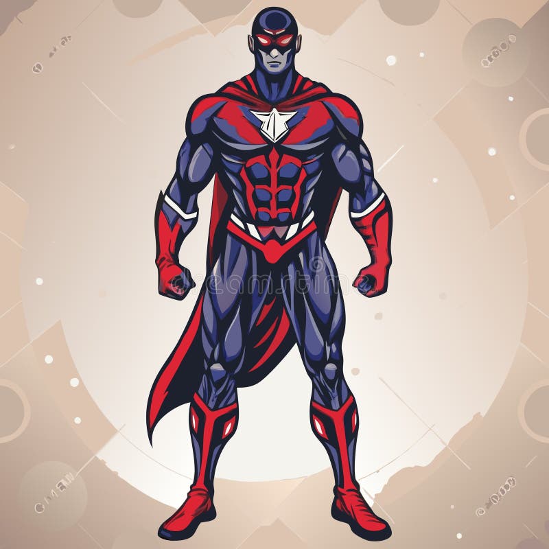 Superhero Illustration. Superhero Comic Illustration in Vector Stock ...