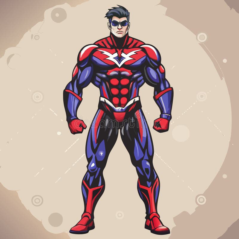 Superhero Illustration. Superhero Comic Illustration in Vector Stock ...