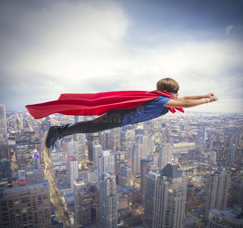 Superhero kid. stock image. Image of caucasian, people - 35124549