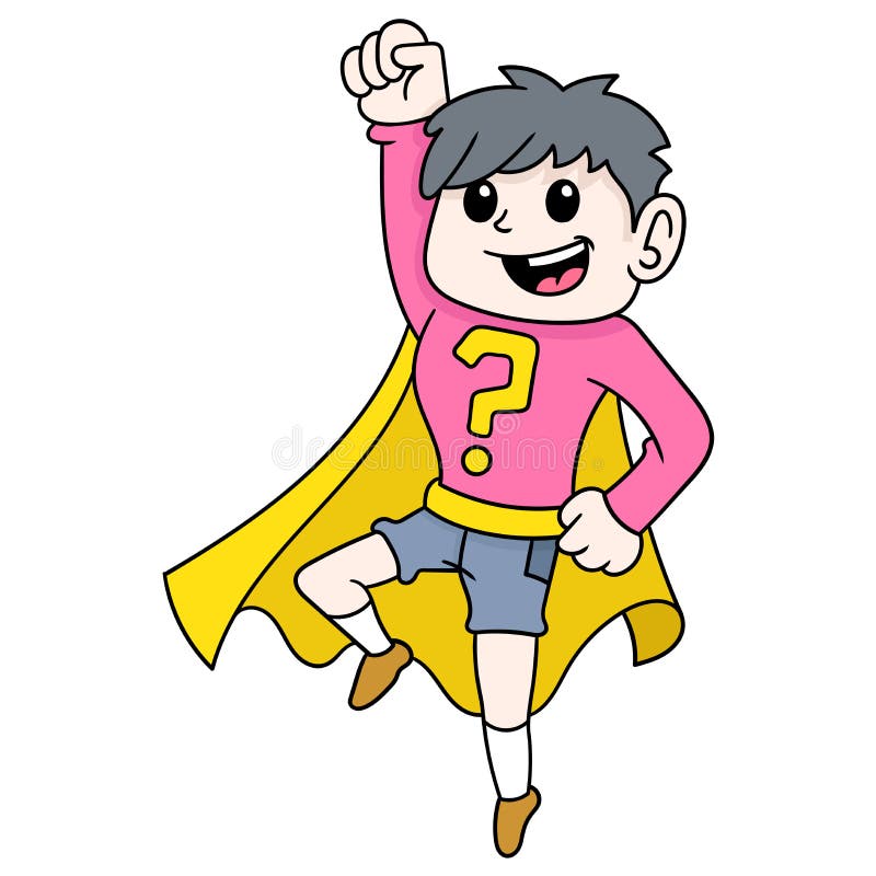 Superhero Kid Science is Ready To Help Learn, Doodle Icon Image Kawaii ...