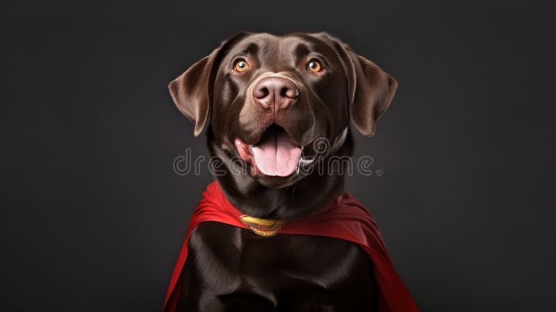 Superhero Labrador Retriever Unleashing Courage and Loyalty. Generative ...