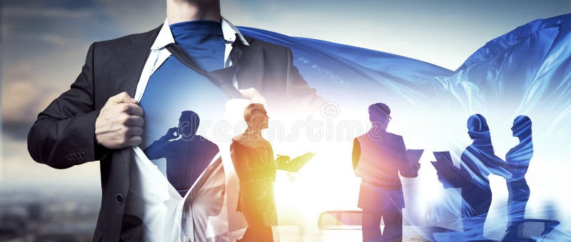 Building his super team stock image. Image of boss, brave - 131465609