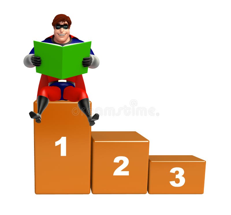 Kid boy with 123 level stock illustration. Illustration of student ...