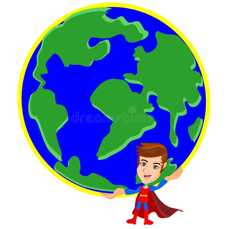 Superhero world map stock image. Image of change, neck - 4334605