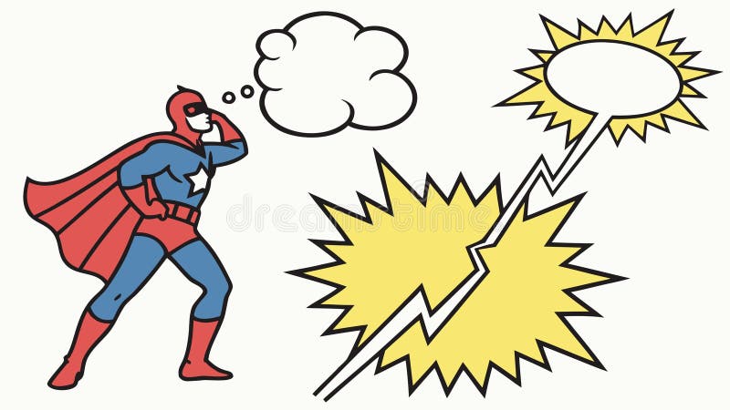 Superhero Lightning Burst Vector Art, Dynamic Action Graphic, Vector ...
