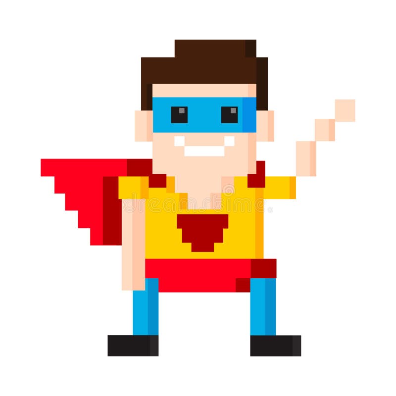 Minecraft Pixel Art Super Heroes Template