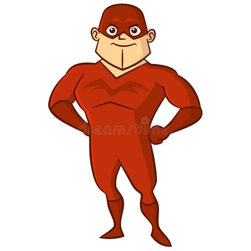 Superhero Man Cartoon Character Stock Vector - Illustration of template ...