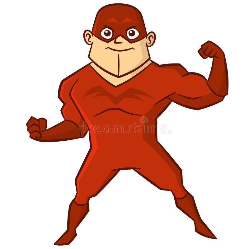 Superhero Man Cartoon Character Stock Vector - Illustration of retro ...