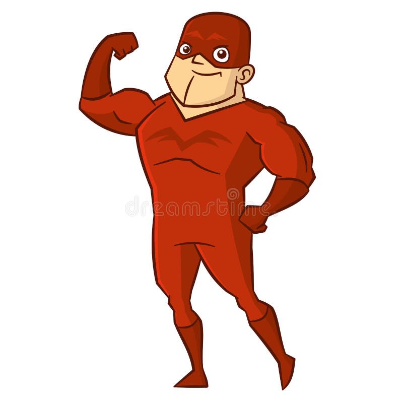 Superhero Man Cartoon Character Stock Vector - Illustration of vector ...