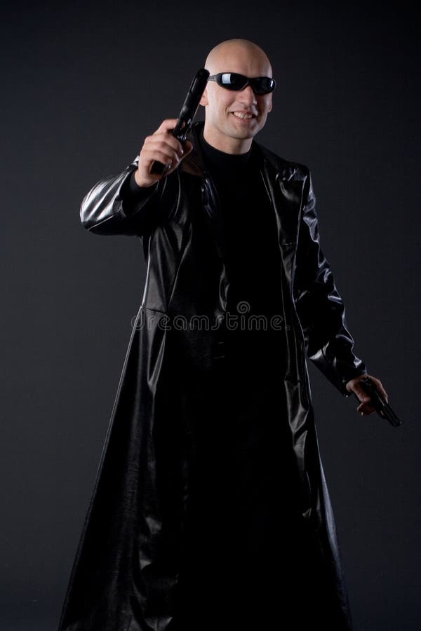 Superhero in matrix style stock image. Image of authority - 3224385