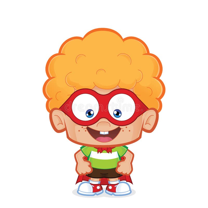 Superhero nerd jongen vector illustratie. Illustration of genie - 60522850