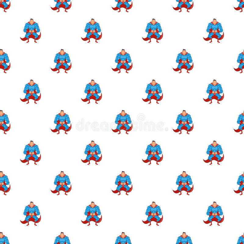 Superhero Pattern, Cartoon Style Stock Vector - Illustration of cool ...