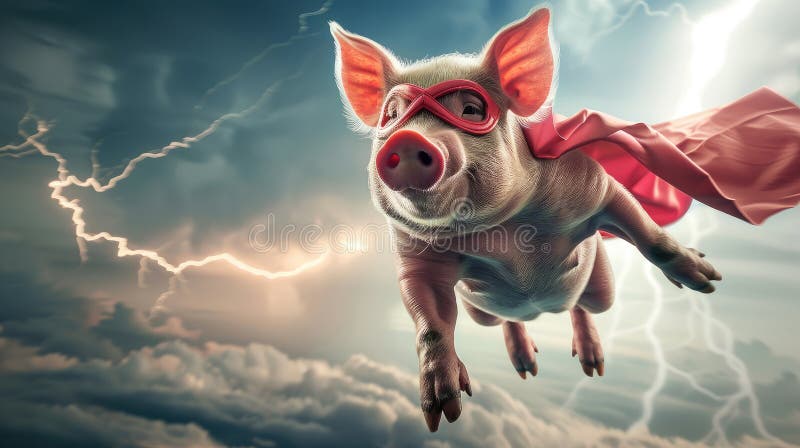 Red Pig Flying Stock Illustrations – 194 Red Pig Flying Stock ...