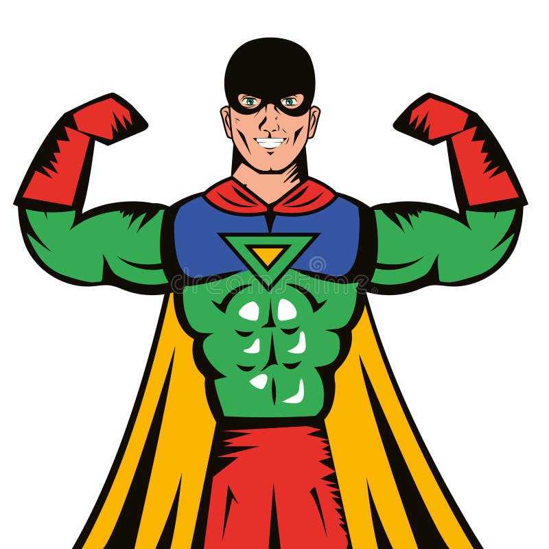 Superhero pop art cartoon stock vector. Illustration of isolated ...