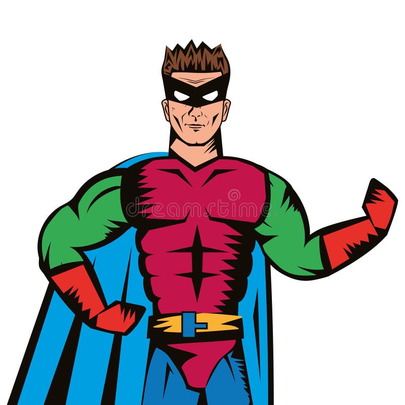 Superhero Pop Art Comic Book Stock Vector - Illustration of mask, comic ...