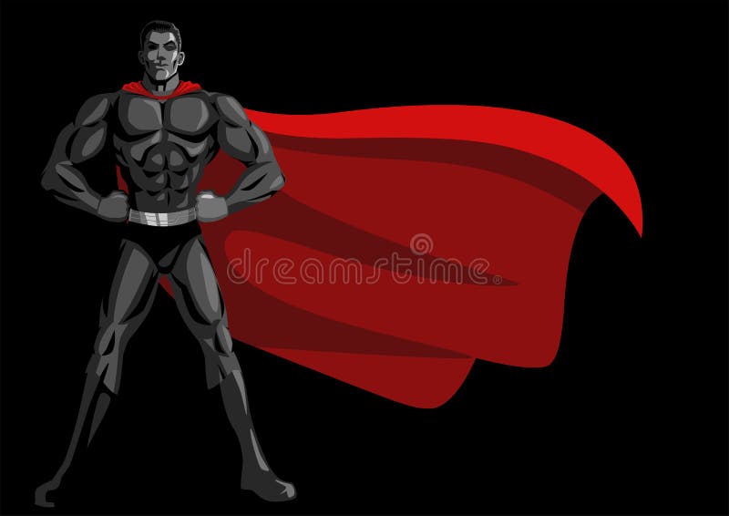 Superhero Posing with Hands on Hips Stock Vector - Illustration of ...