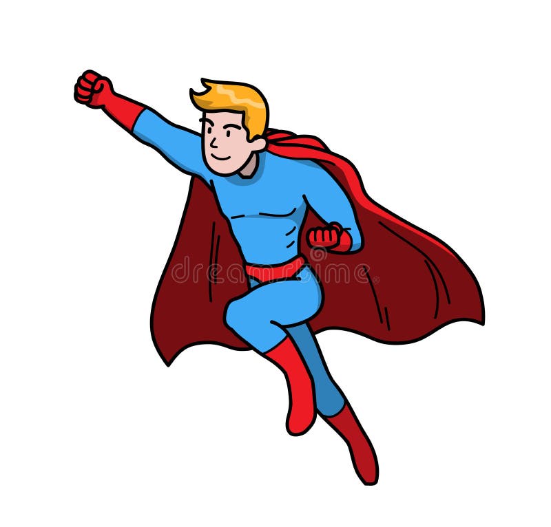 Superhero Power Man Cartoon Stock Vector - Illustration of power ...