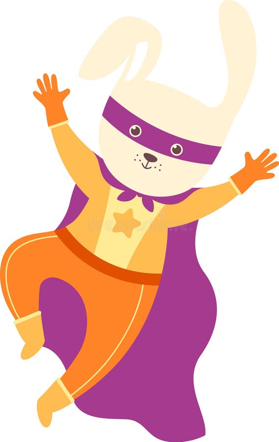 Superhero Rabbit Animal stock vector. Illustration of bear - 306409719
