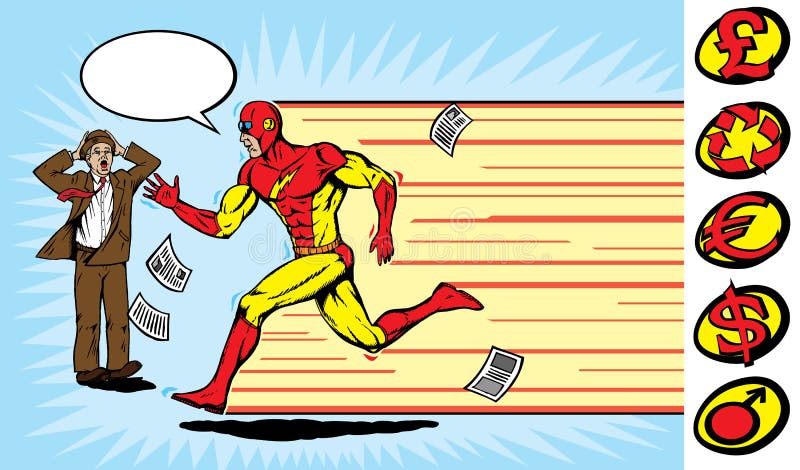 Superhero runner stock vector. Illustration of power, costume - 7830942