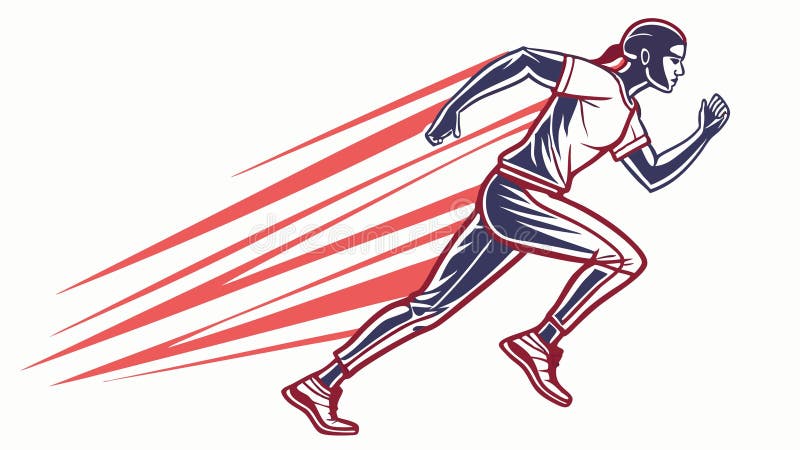 Superhero Runner Moving at High Speed with Lines, Vector Design ...