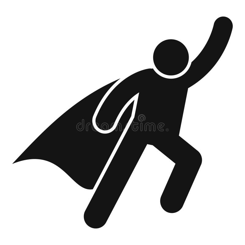 Superhero Running with Cape Waving in the Wind Stock Illustration ...