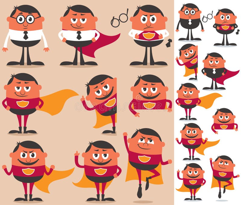 Superhero in Action 2 stock vector. Illustration of cartoon - 42351156