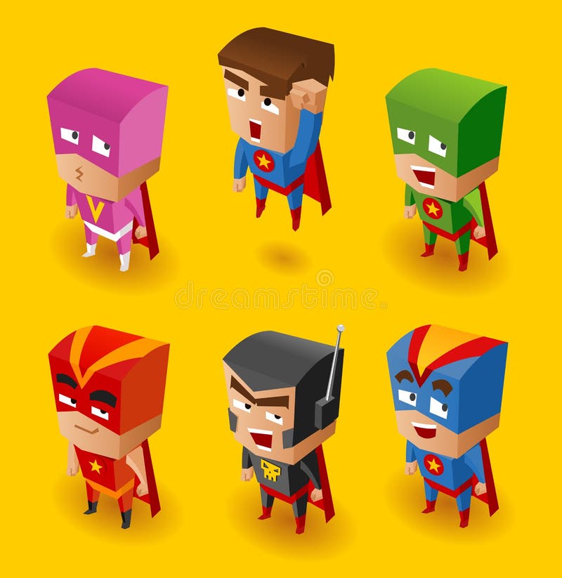 Superhero Set stock vector. Illustration of courage, save - 30312365