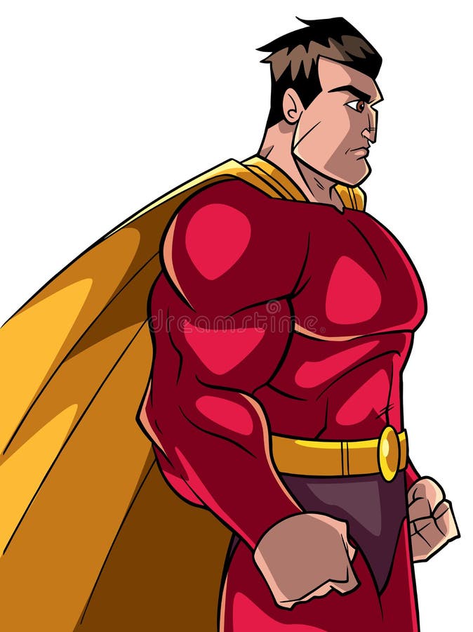 Cartoon superhero profile stock vector. Illustration of uniform - 42302643