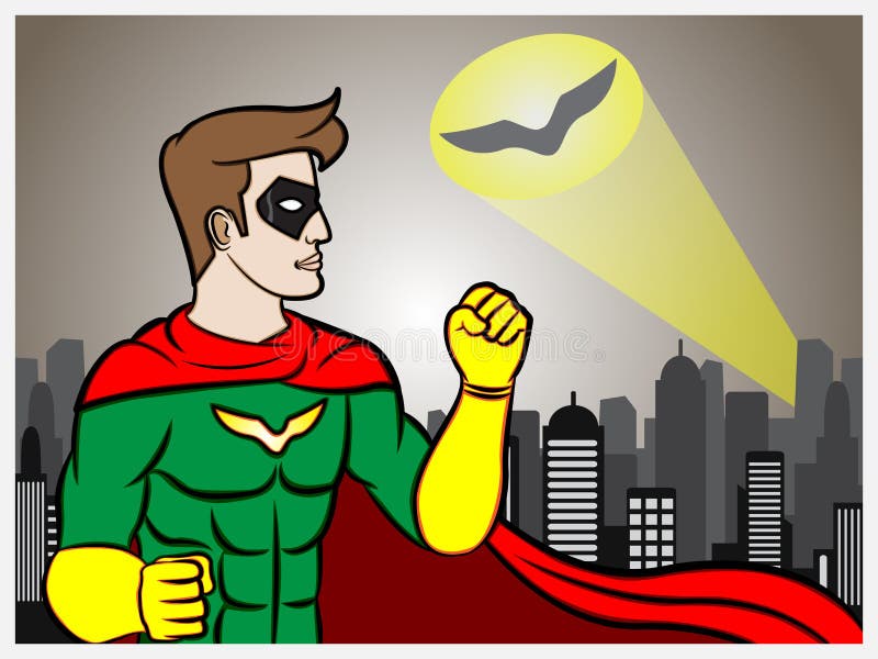 Superhero Signal stock vector. Illustration of illustrations - 49724973