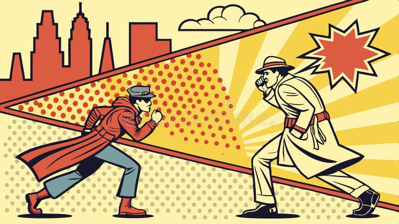 Superhero Silhouette in Action, Comic Book Style and Heroic Figure ...