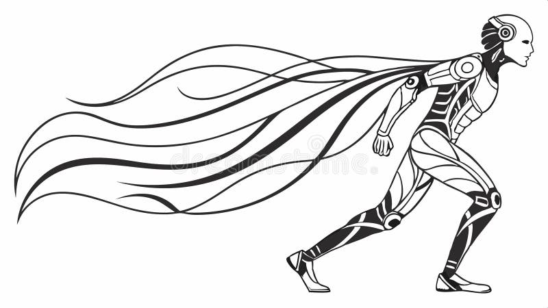 Superhero Silhouette in Motion, Comic Book Hero, Action Pose, Powerful ...