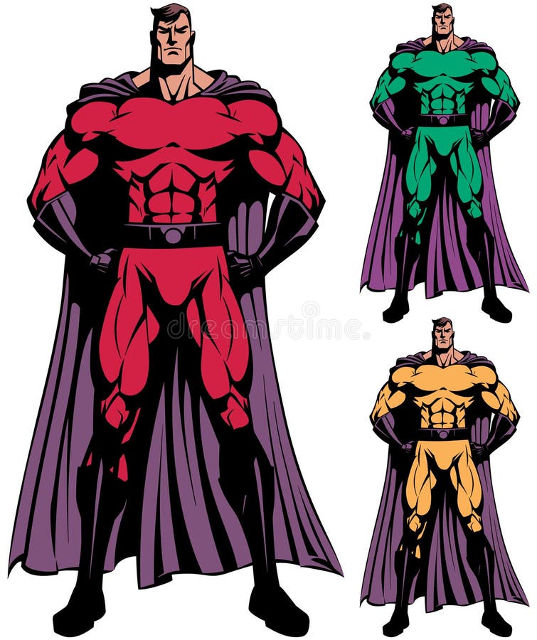 Superhero Standing Tall on White Stock Vector - Illustration of success ...