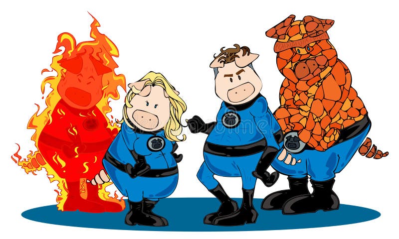 Superhero team. stock vector. Illustration of drawing - 17469957