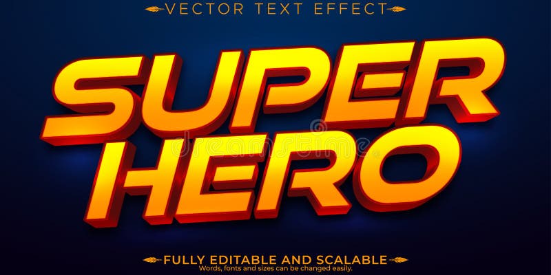 Superhero Text Effect, Editable Cartoon and Comic Text Style Stock ...
