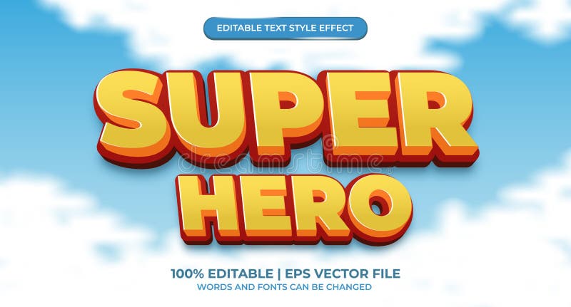 Superhero Text Effect Editable. Premium Vector Stock Vector ...