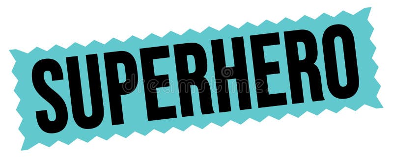 SUPERHERO Text Written on Blue-black Zig-zag Stamp Stock Illustration ...