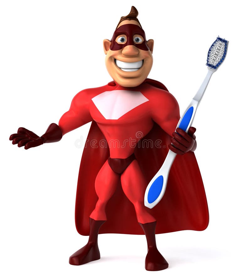 Superhero Toothbrush Stock Illustrations – 383 Superhero Toothbrush ...