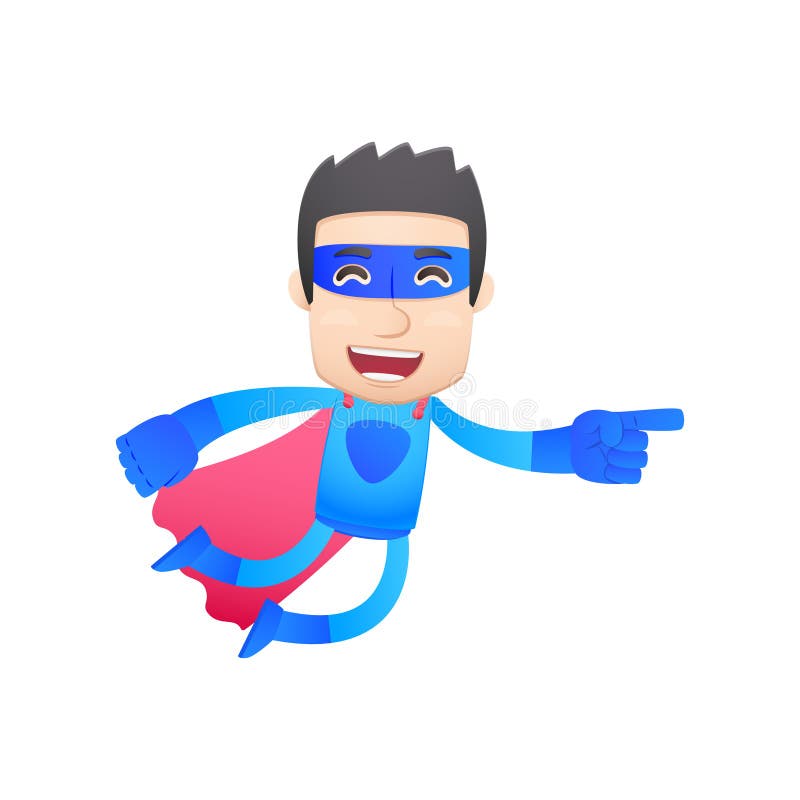 Superman Hand Gesture Attention Cartoon Stock Illustrations – 2 ...