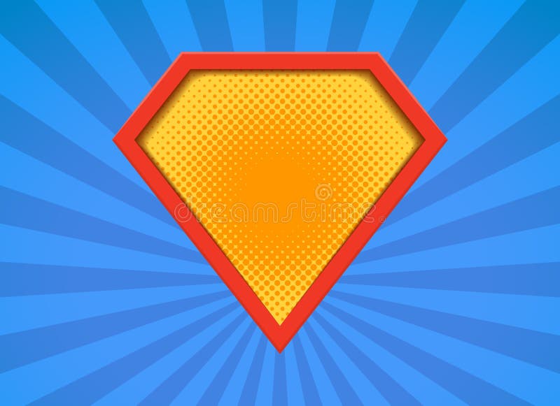 Superhero Vector Badge Logo. Super Hero Shield Man Icon Symbol of Power ...