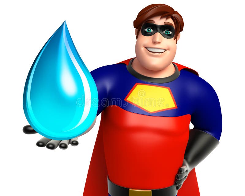 Kid boy with water drop stock illustration. Illustration of happiness ...