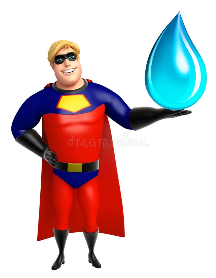 Cartoon Hero Water Drop Stock Illustrations – 222 Cartoon Hero Water ...
