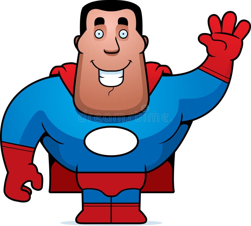 Superhero Waving stock vector. Illustration of smiling - 10795363